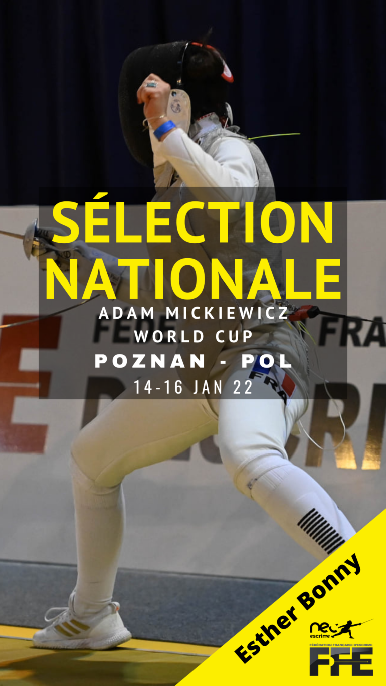 Nouvelle sélection pour Esther BONNY ! - NEC Escrime